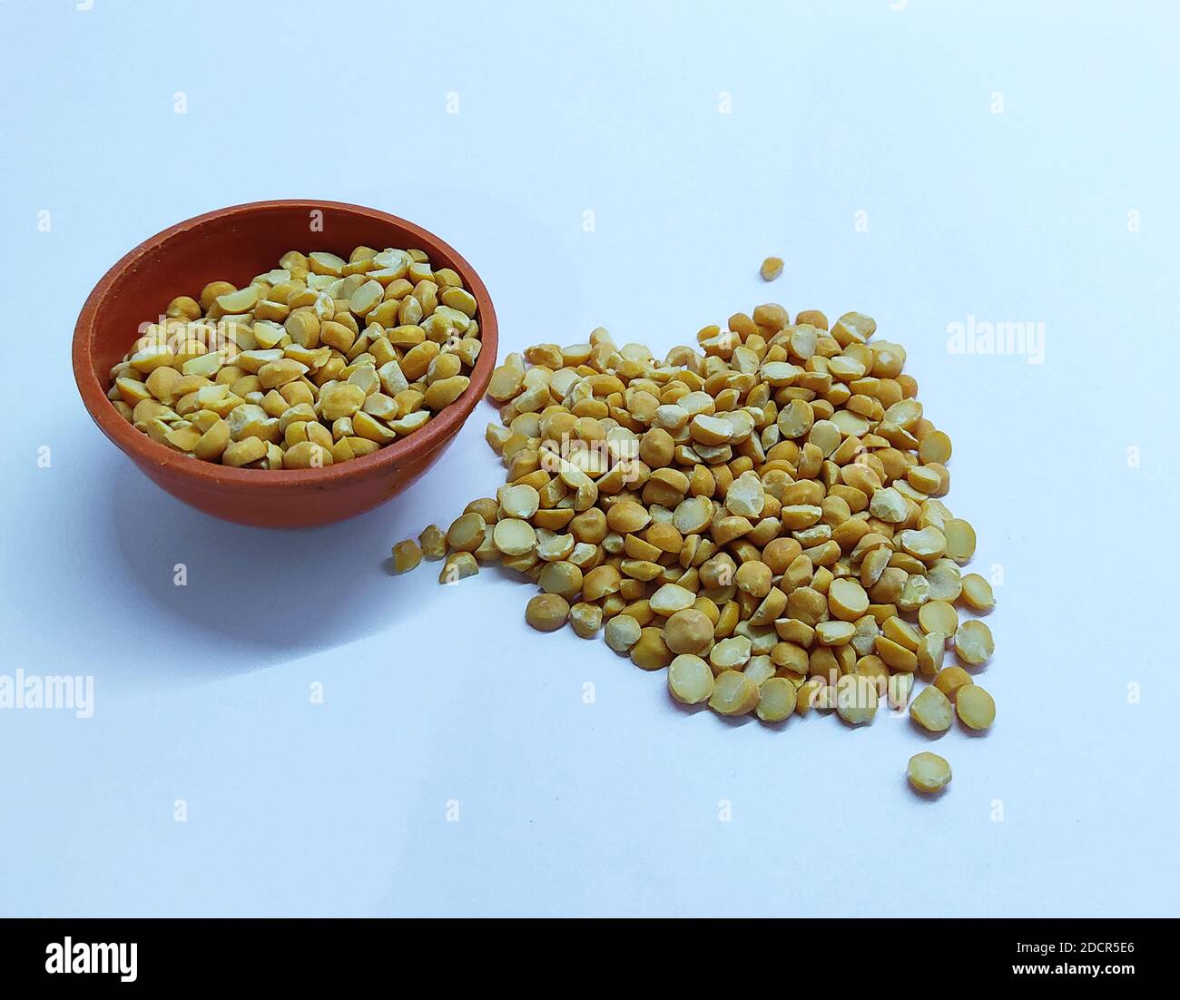 Yellow Dal in bowl isolated on white background. Vegetarian Indian ...