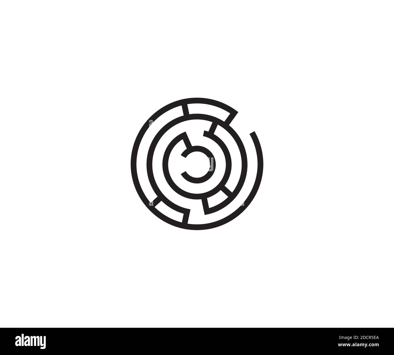 Labyrinth logo symbol hi-res stock photography and images - Alamy
