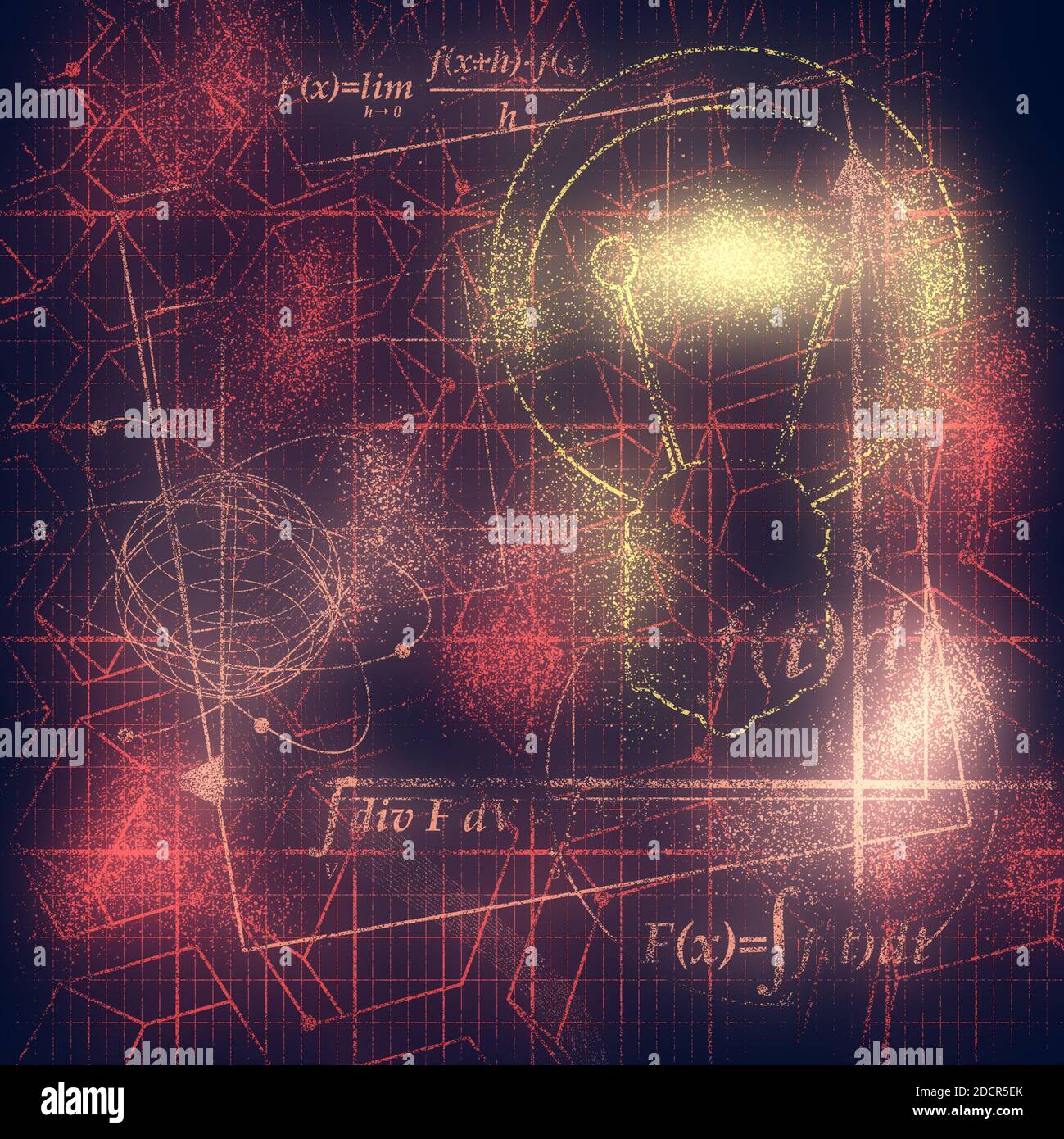 Abstract futuristic pattern. Math science engineered concept Stock ...