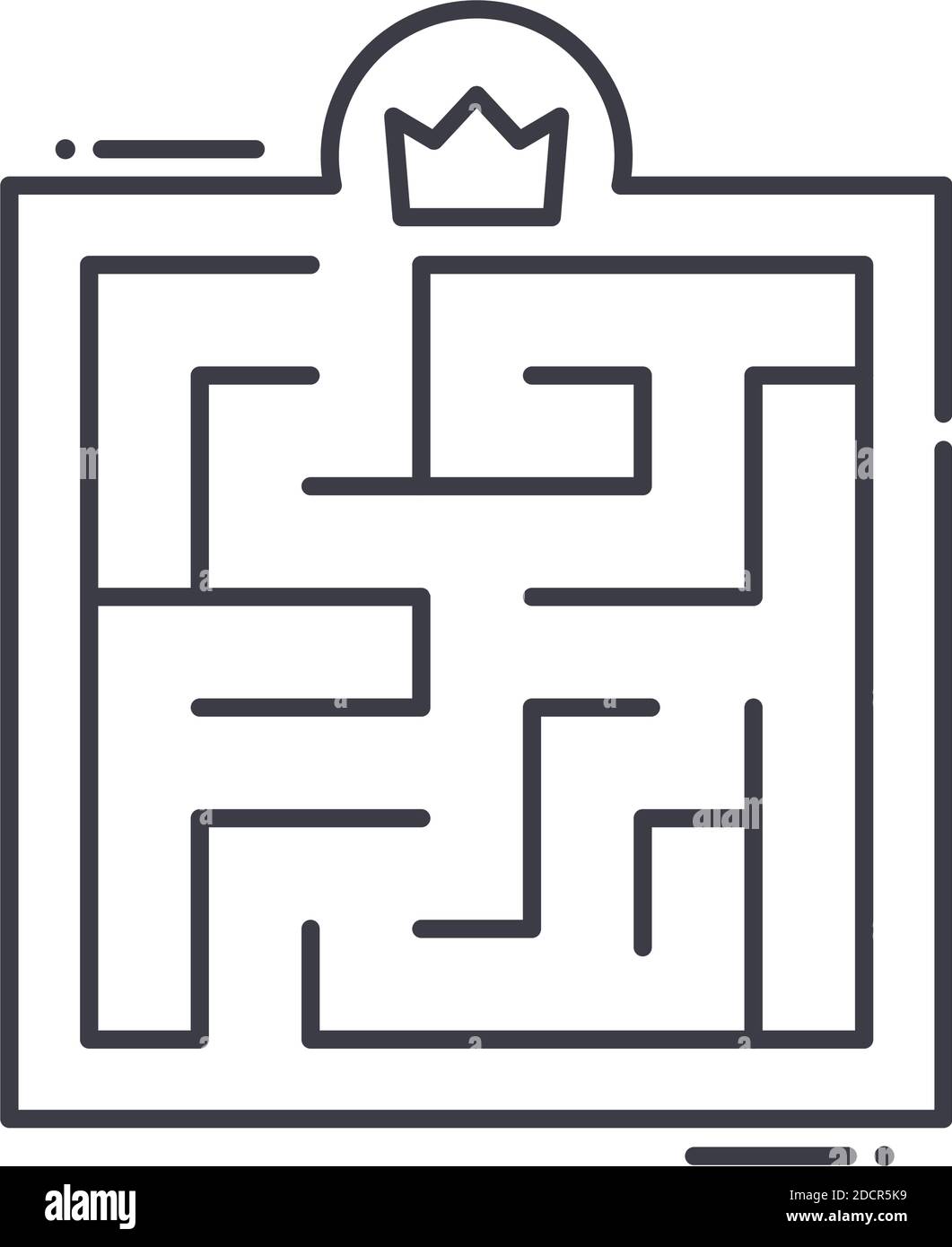 Maze icon, linear isolated illustration, thin line vector, web design ...