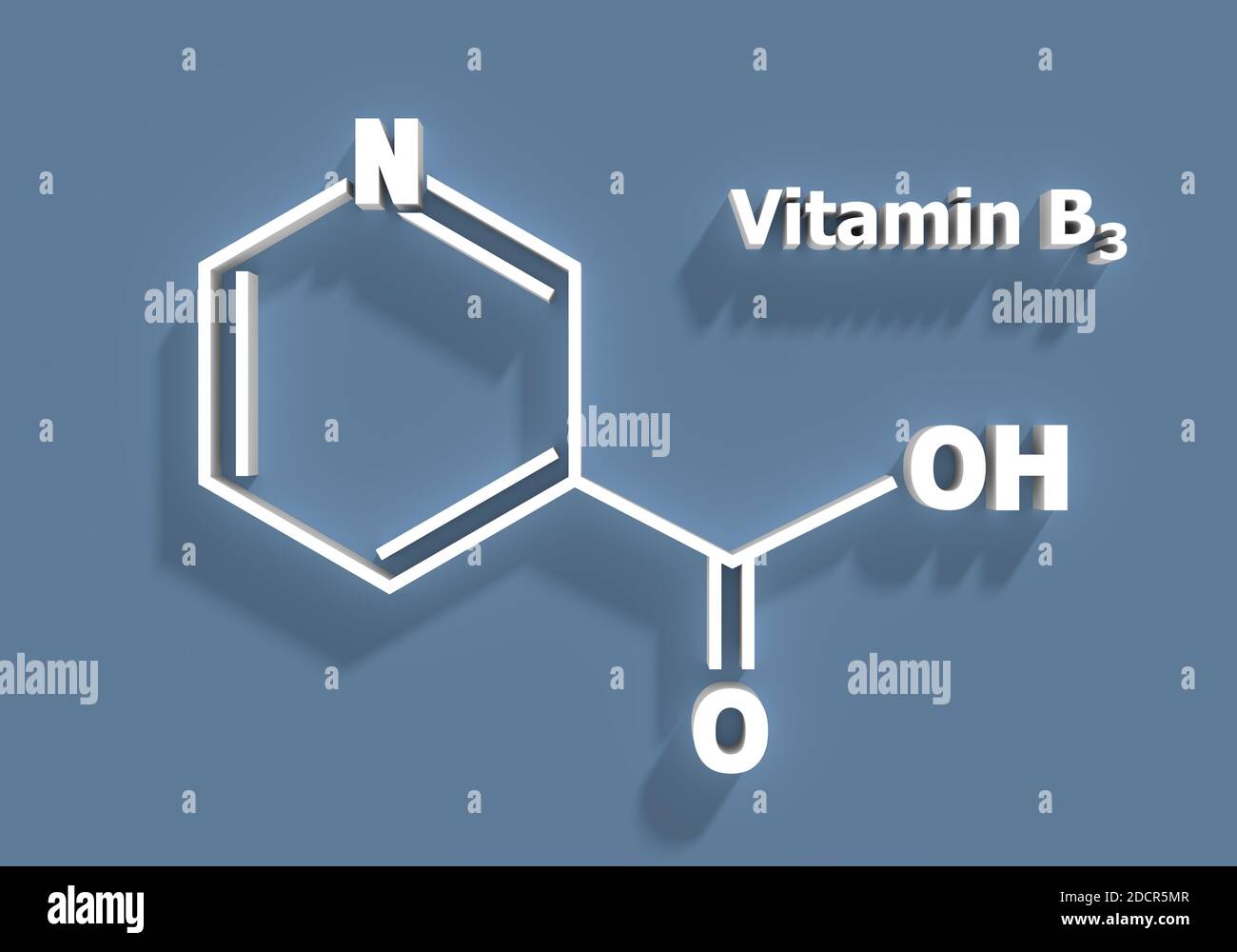 Vitamin b3 niacin molecule chemical hi-res stock photography and images ...