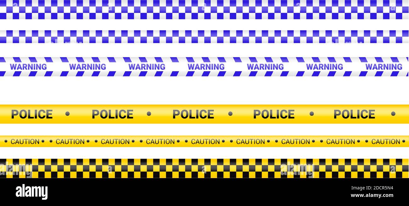 Police tape, crime danger line. Caution police lines isolated. Warning ...