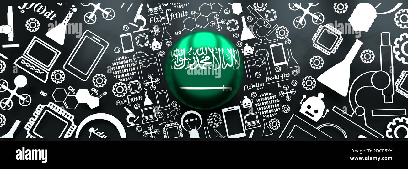 Innovation and technology concept. Circle frame with thin line icons ...