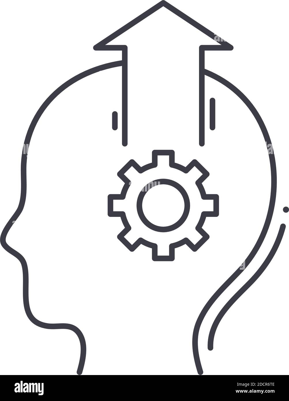 Personal efficiency icon, linear isolated illustration, thin line ...