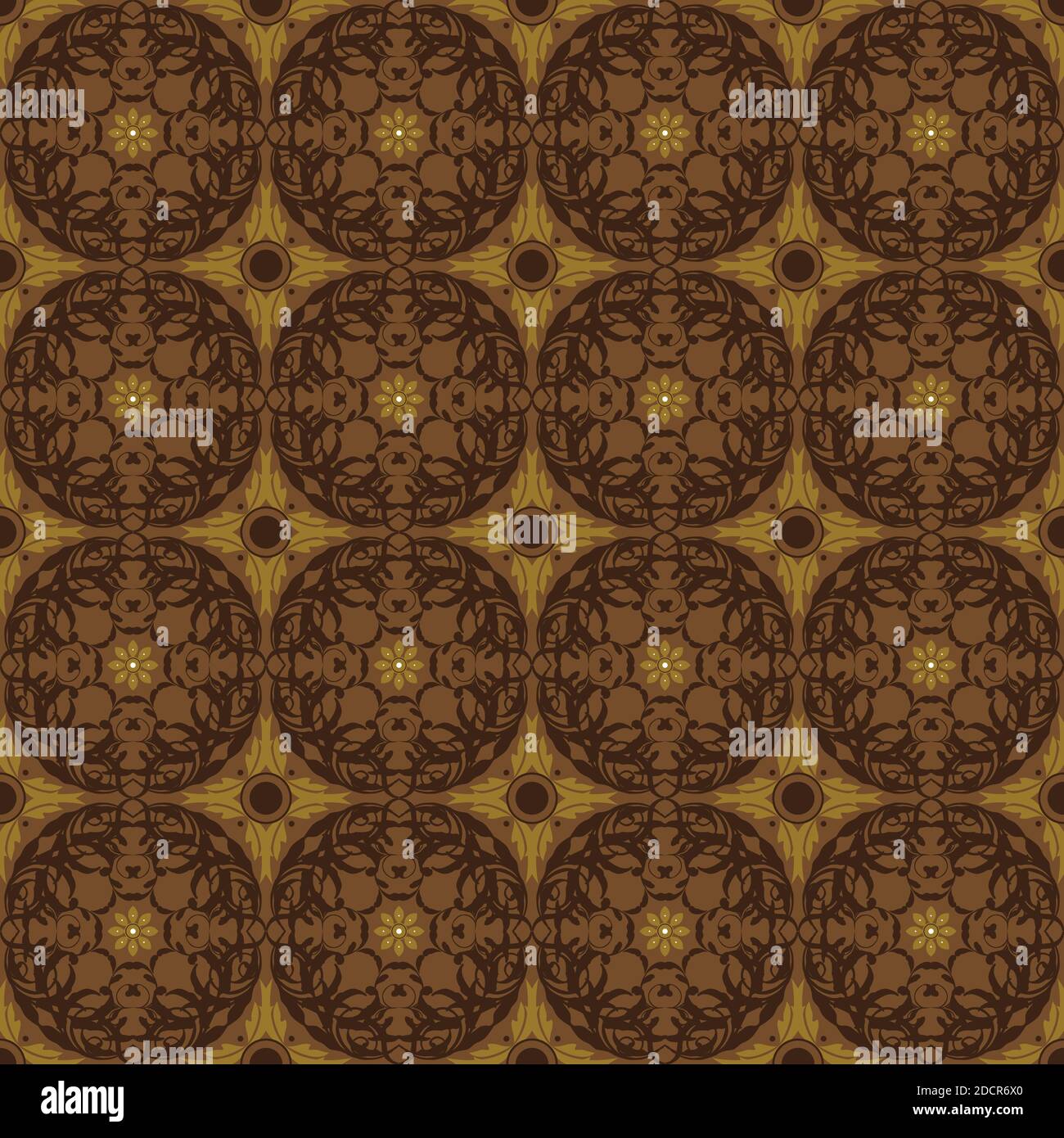 Unique circle patterns design on Central Java batik with beautiful ...