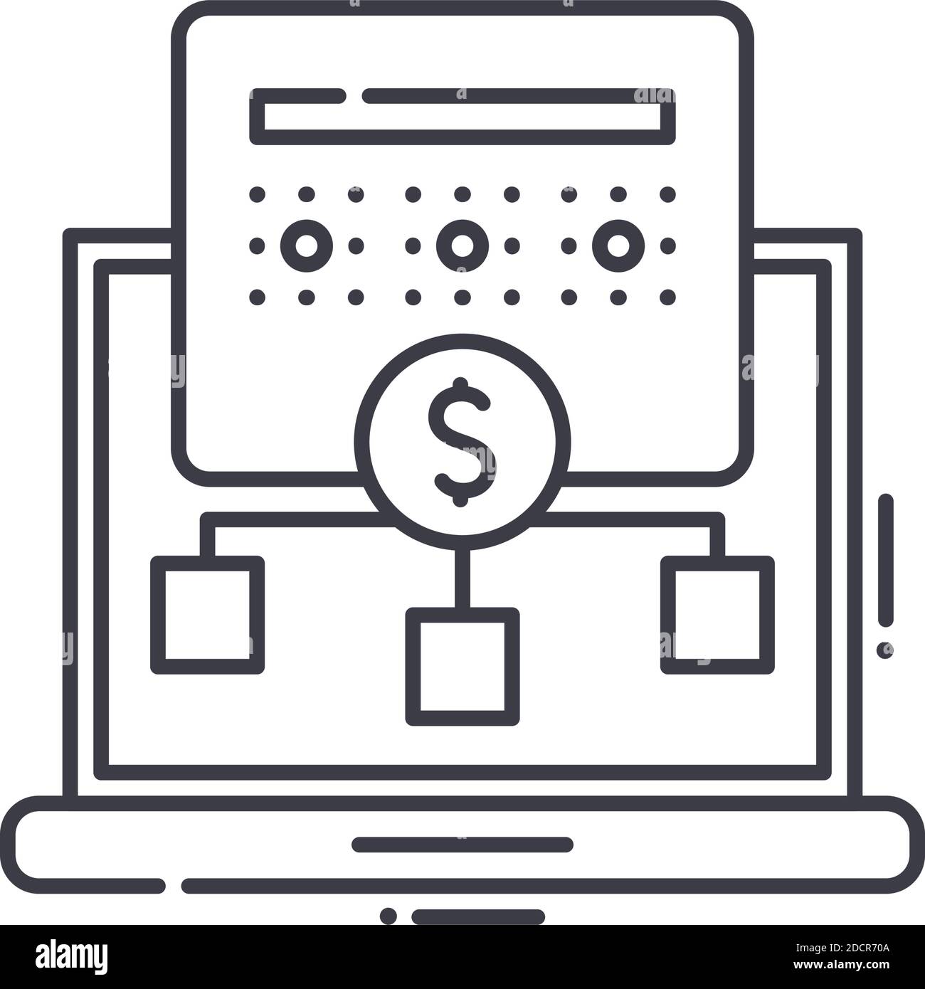 Platform icon, linear isolated illustration, thin line vector, web ...