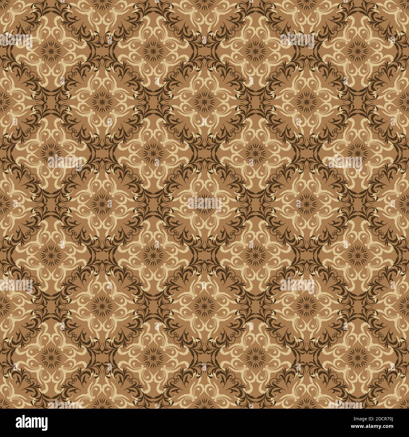 Seamless mocca color on Solo batik design with simple motifs concept ...