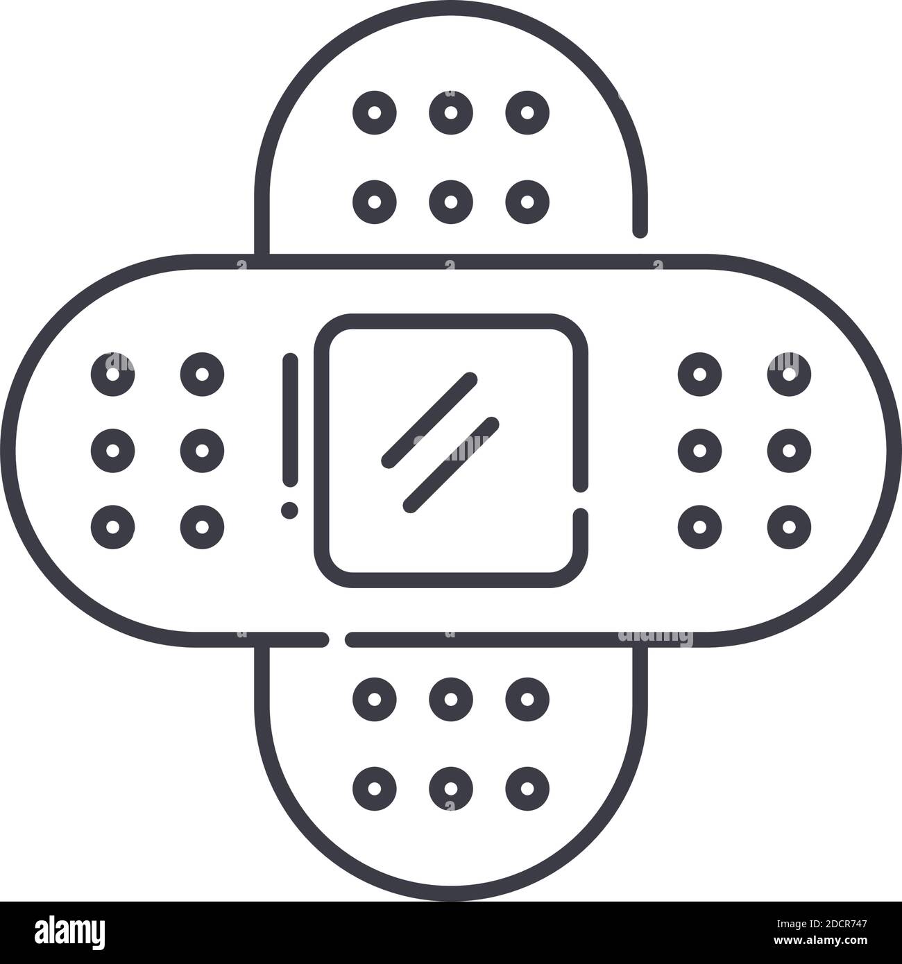 Plaster icon, linear isolated illustration, thin line vector, web ...