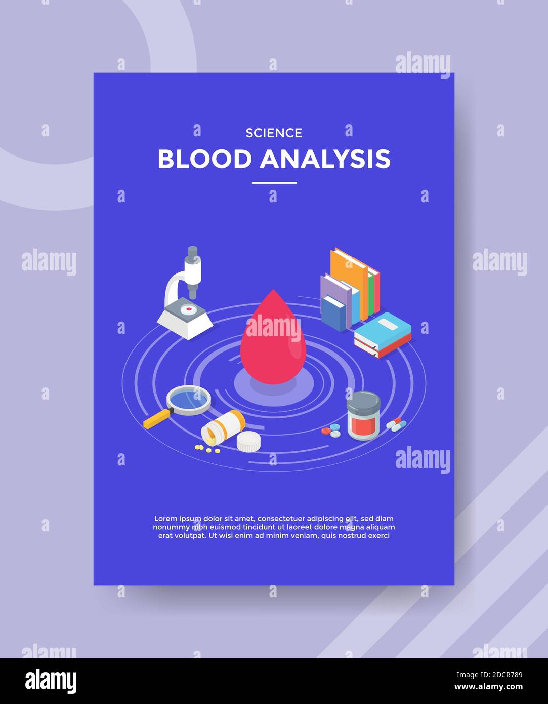 science blood analysis drop blood around microscope book stack drug for ...