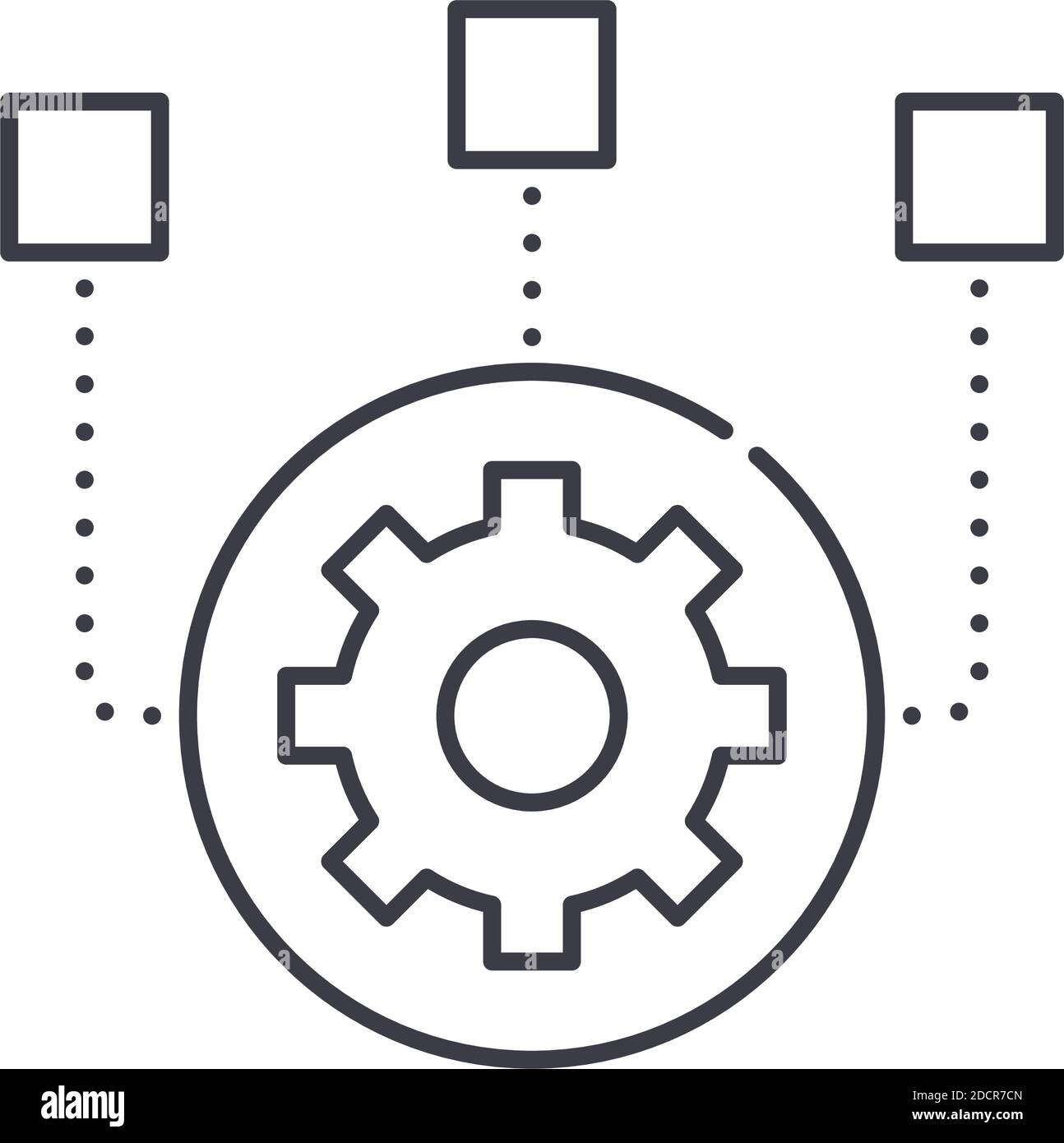 Planning icon, linear isolated illustration, thin line vector, web ...