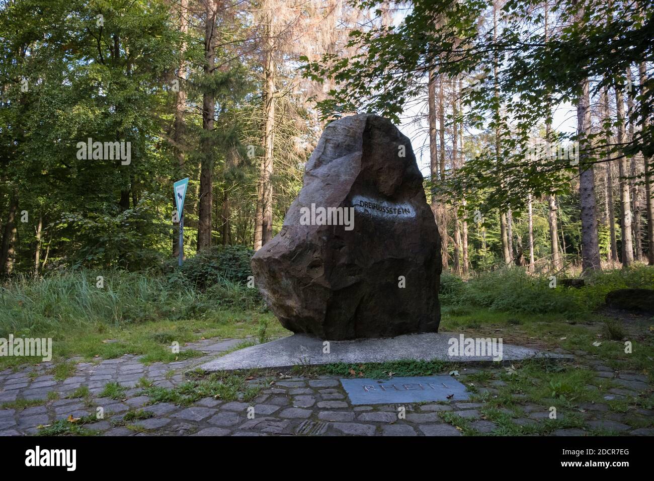 Three rivers stone, Teutoburg Forest Stock Photo - Alamy
