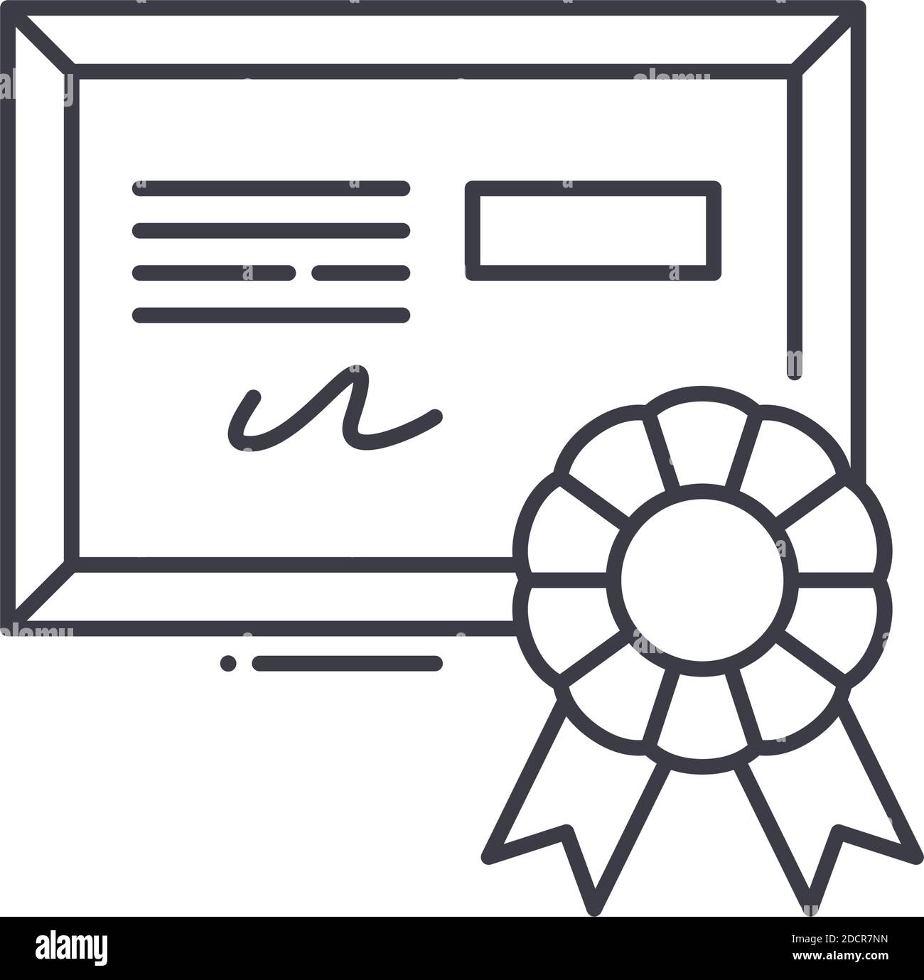 Perquisite icon, linear isolated illustration, thin line vector, web ...