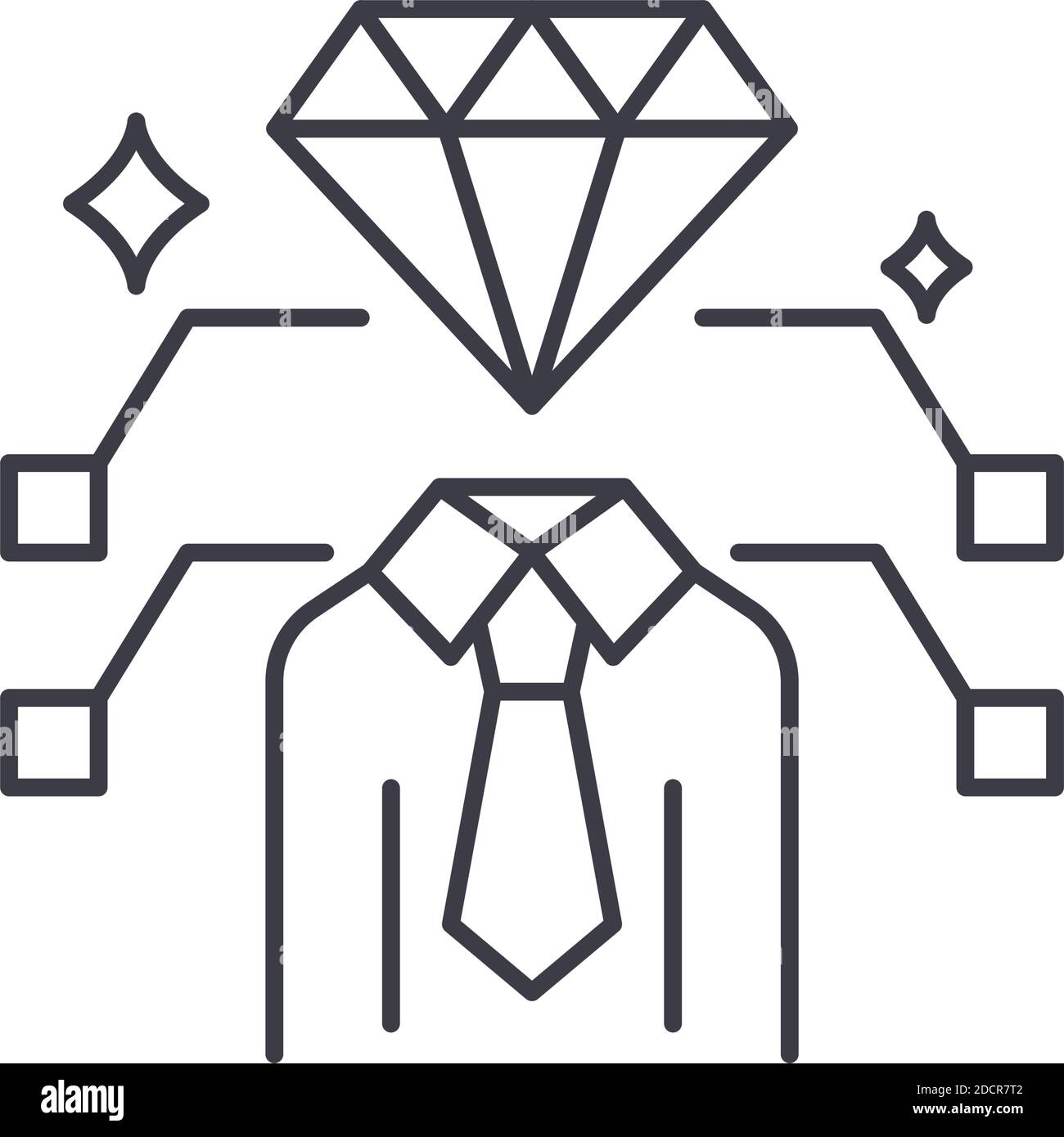 Permium service icon, linear isolated illustration, thin line vector ...