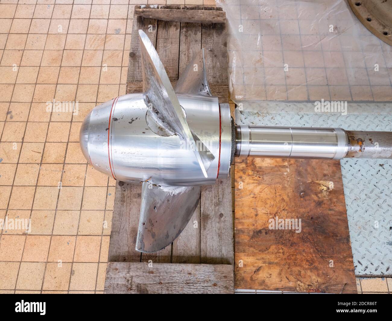 Chrome steel propeller from high volume vertical axial turbine pump ...