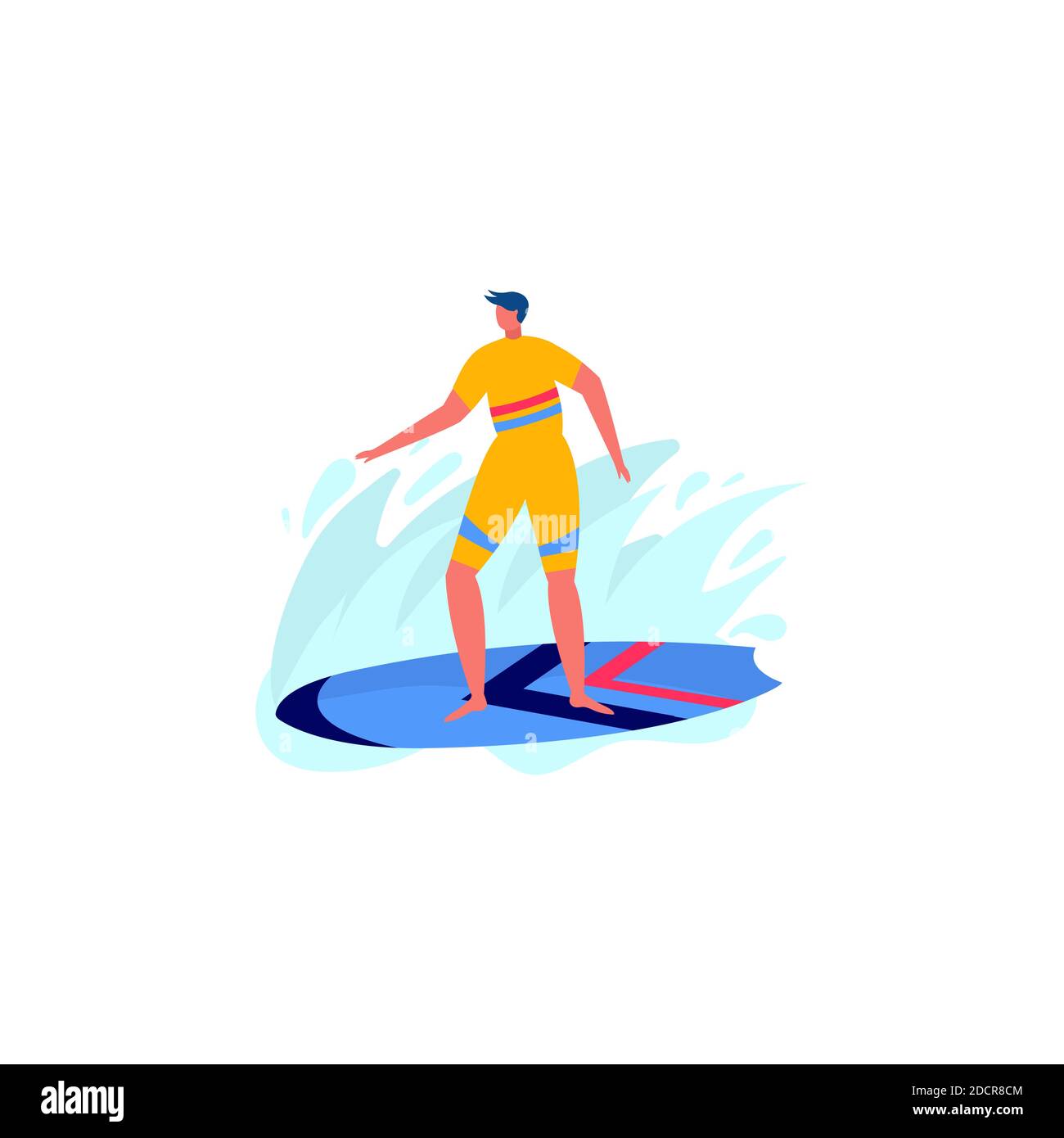 Female beach surfboard Stock Vector Images - Alamy