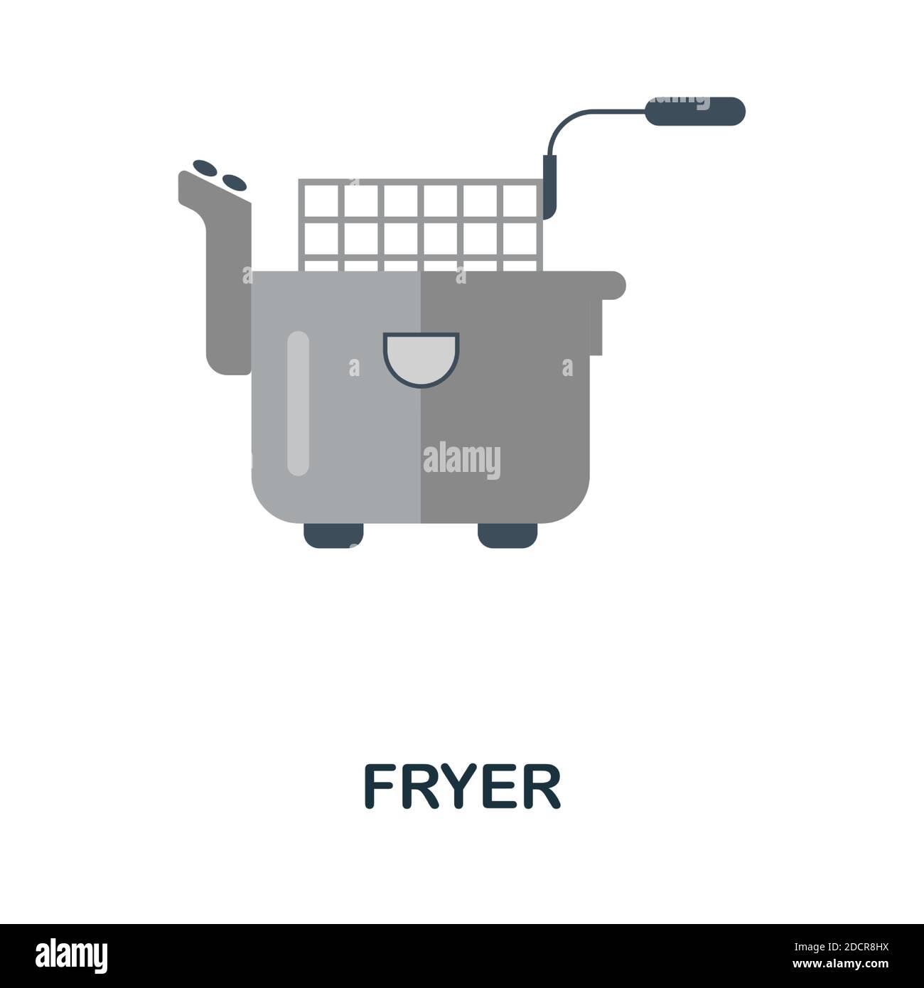 Fryer icon. Simple element from kitchen appliances collection. Creative ...