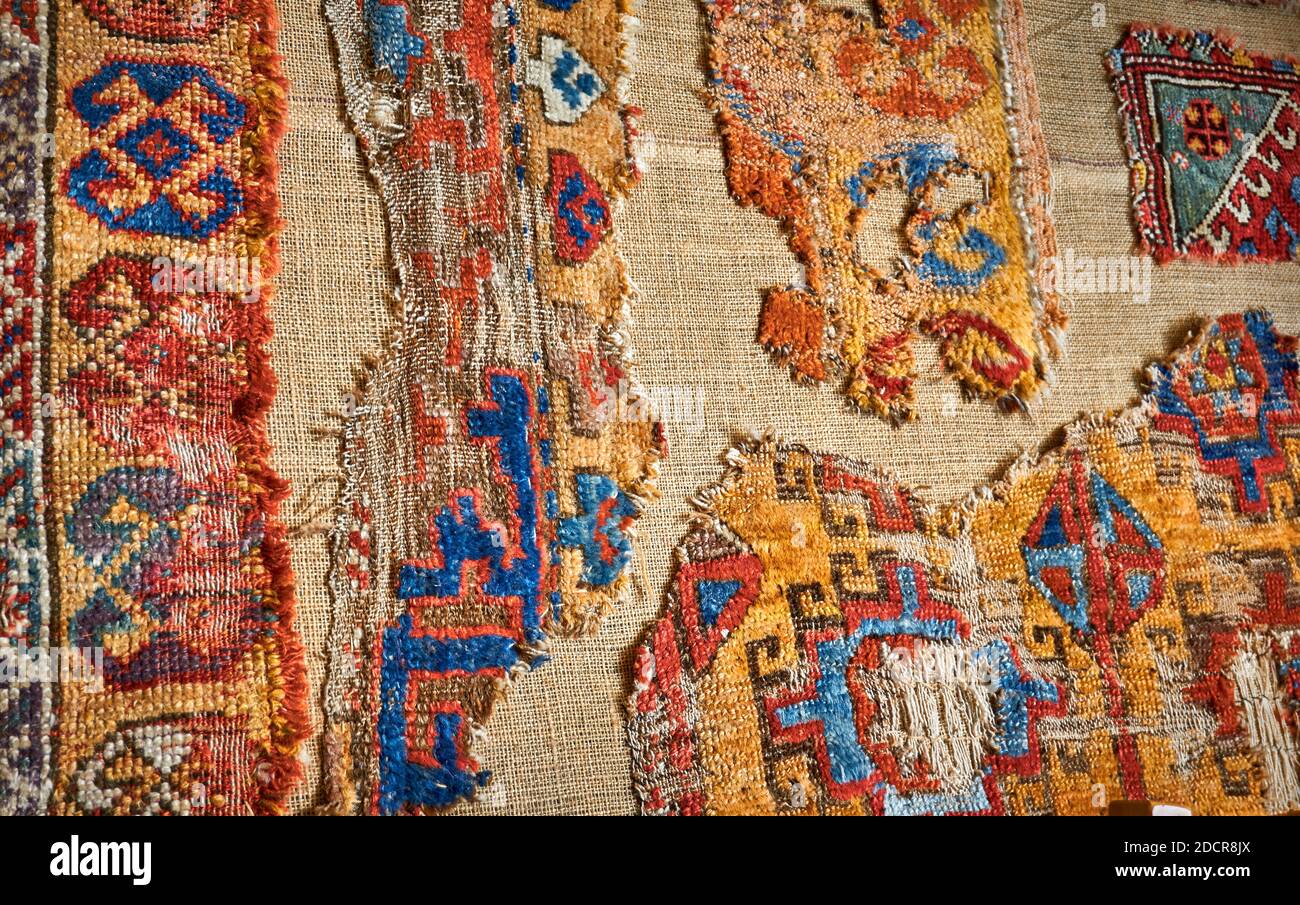 Handmade old and ancient carpet Stock Photo - Alamy