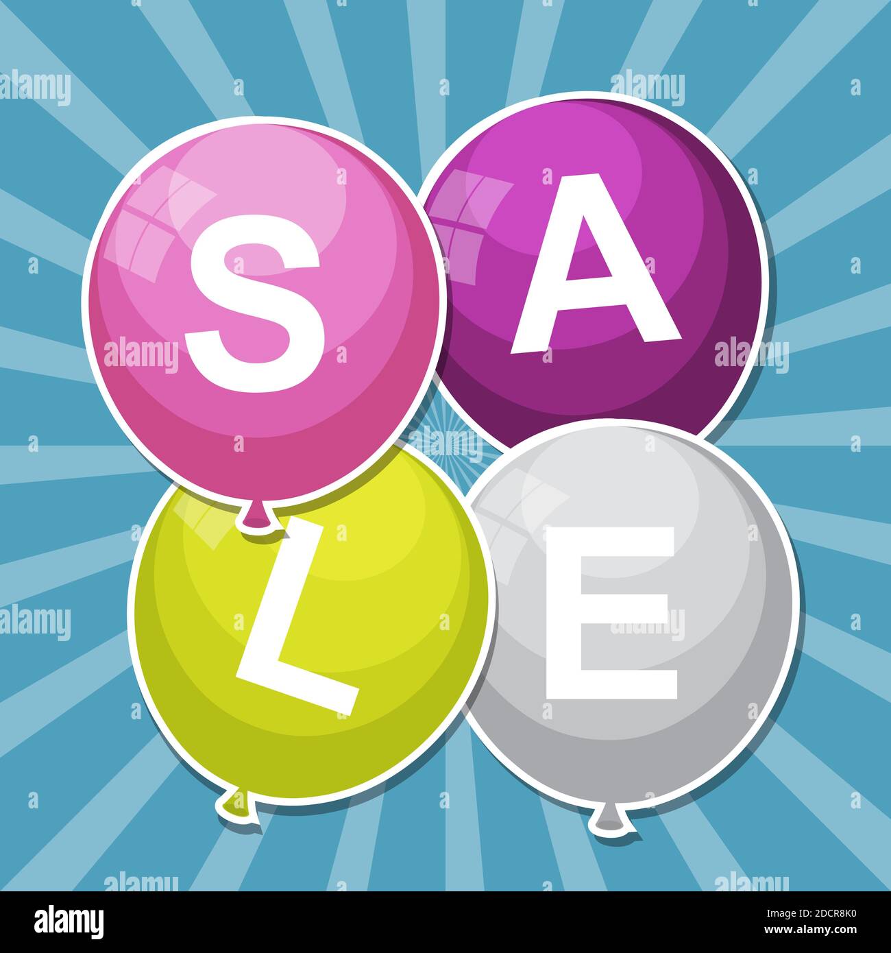 Sale Balloon Concept of Discount. Illustration Stock Photo - Alamy