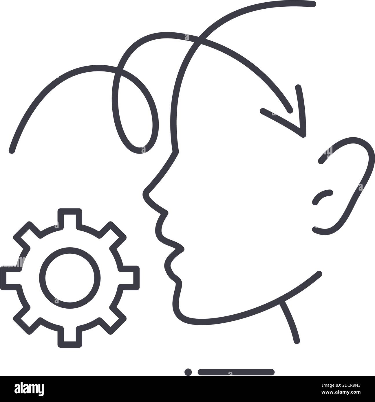 Perception process icon, linear isolated illustration, thin line vector ...