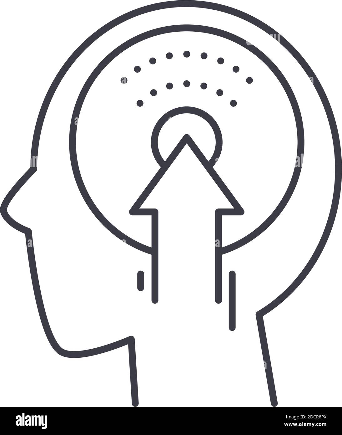 Perception icon, linear isolated illustration, thin line vector, web ...