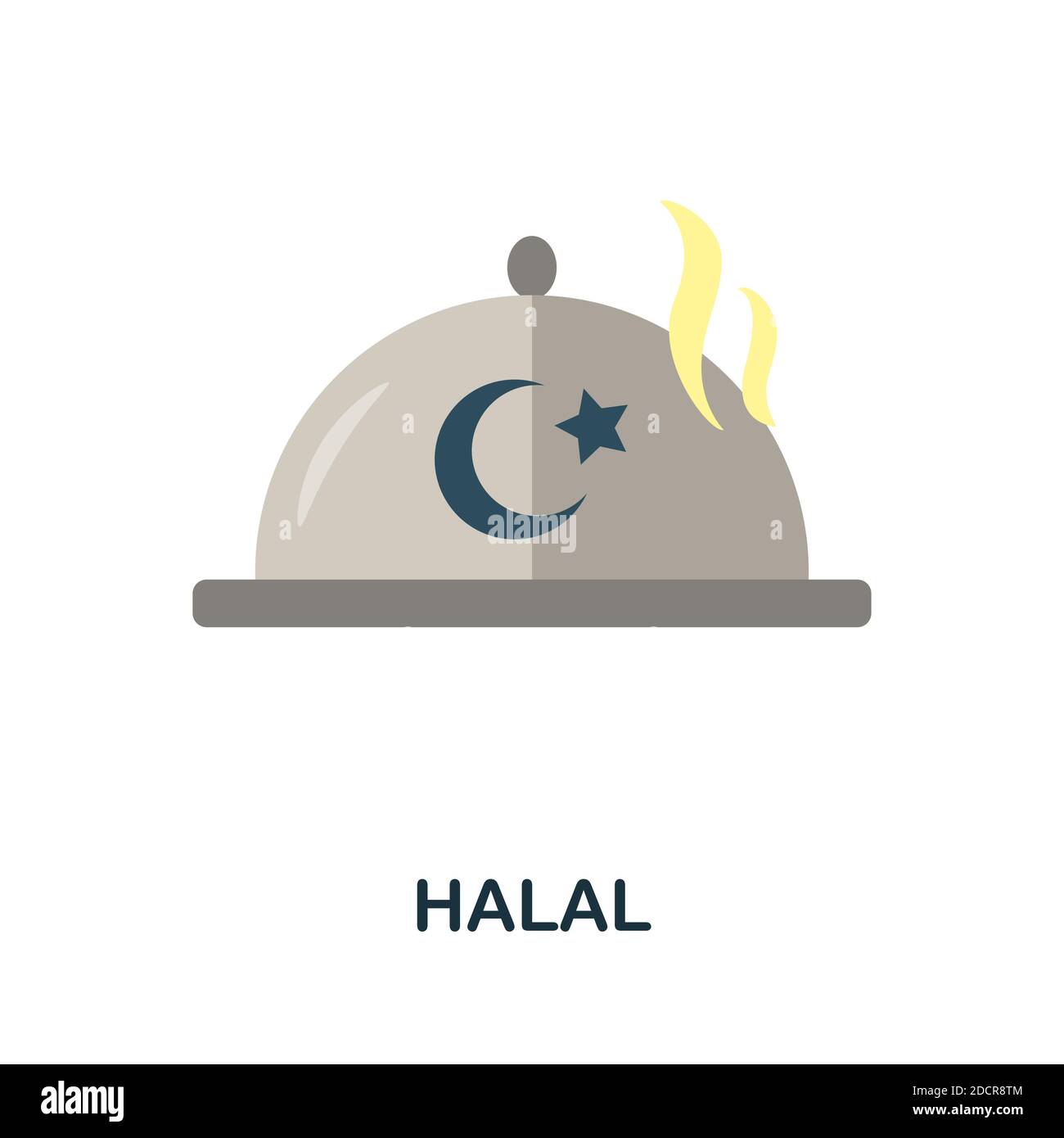 Halal icon. Simple element from muslim collection. Creative Halal icon ...