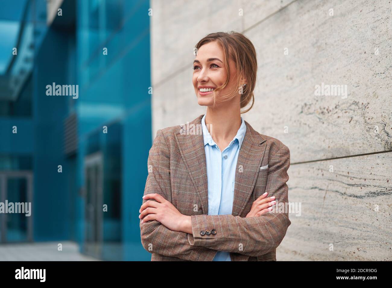 Businesswoman successful woman business person standing arms crossed ...