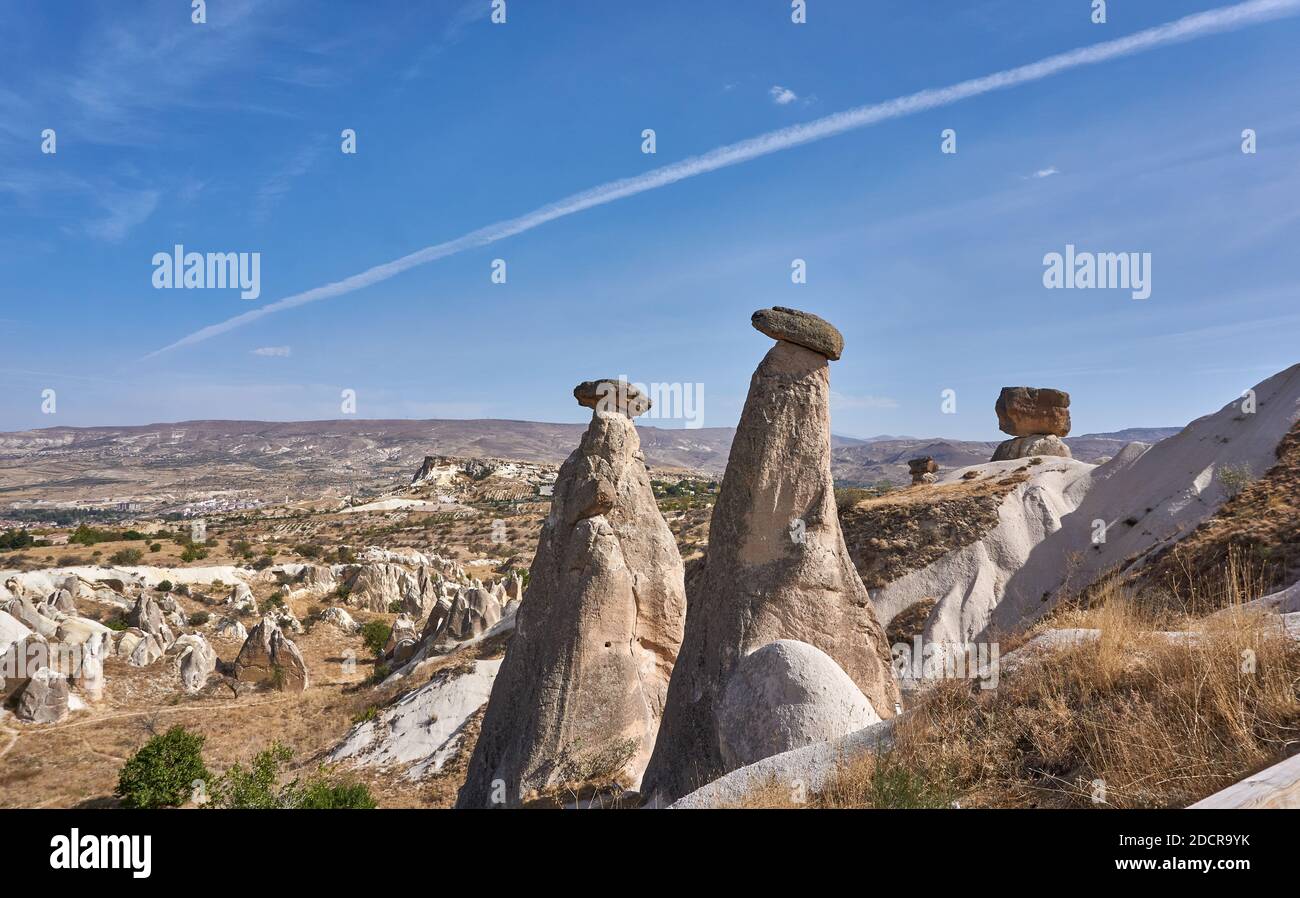The famous fairy chimneys of Cappadocia Stock Photo - Alamy