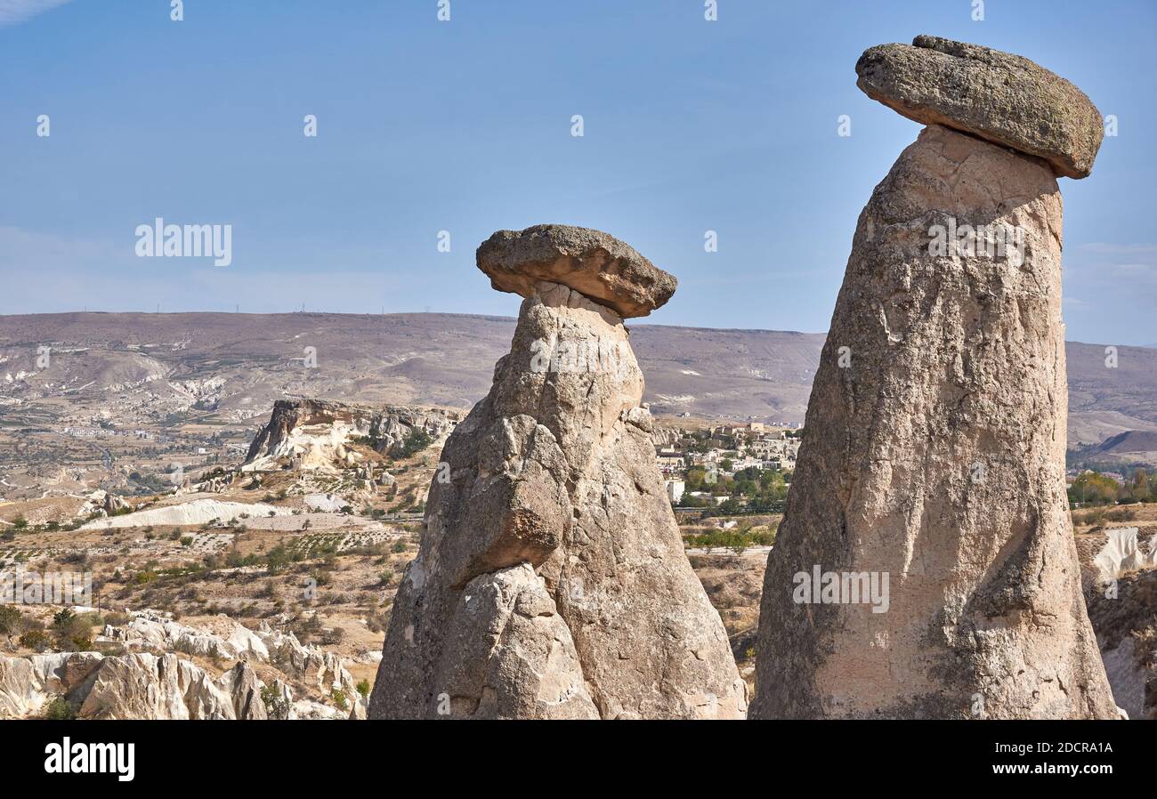 The famous fairy chimneys of Cappadocia Stock Photo - Alamy