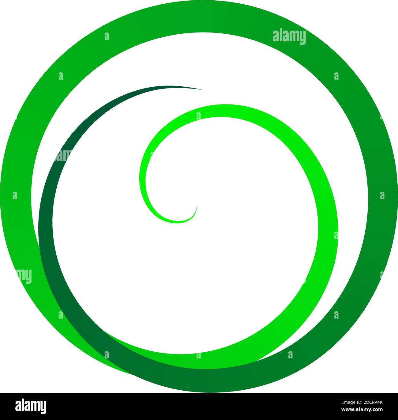 Volute, helix, spiral symbol, icon motif. Circular, radial line ...