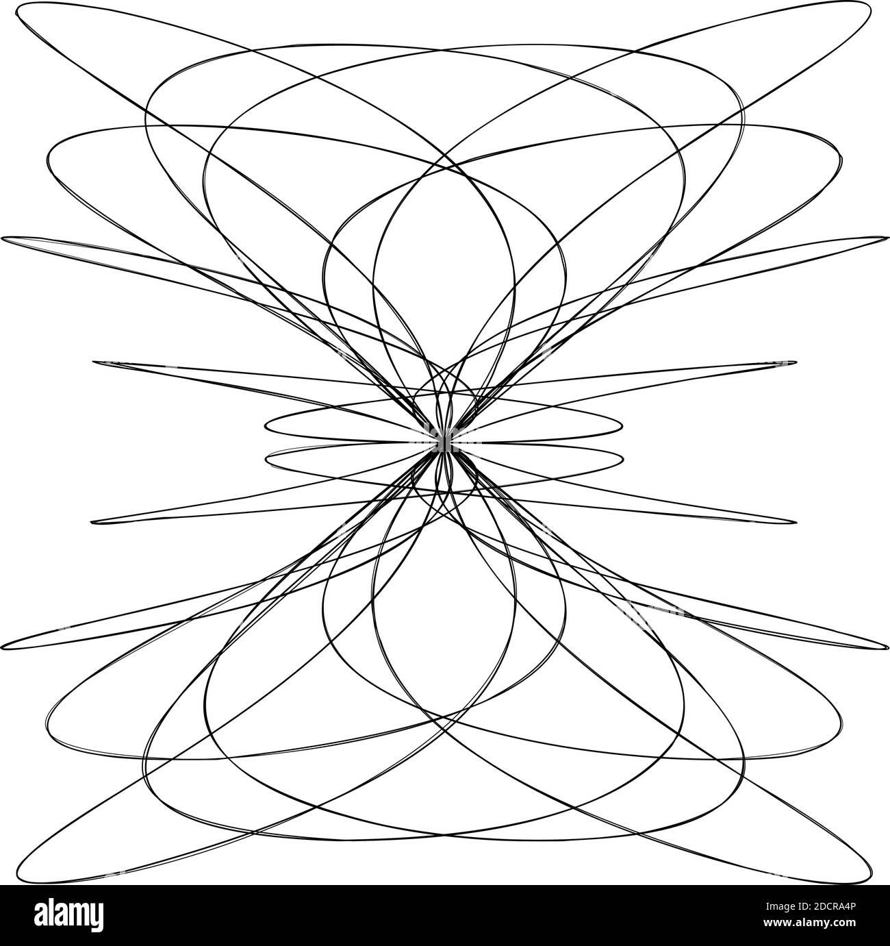 Abstract knot design element. Random intersecting lines doodle ...