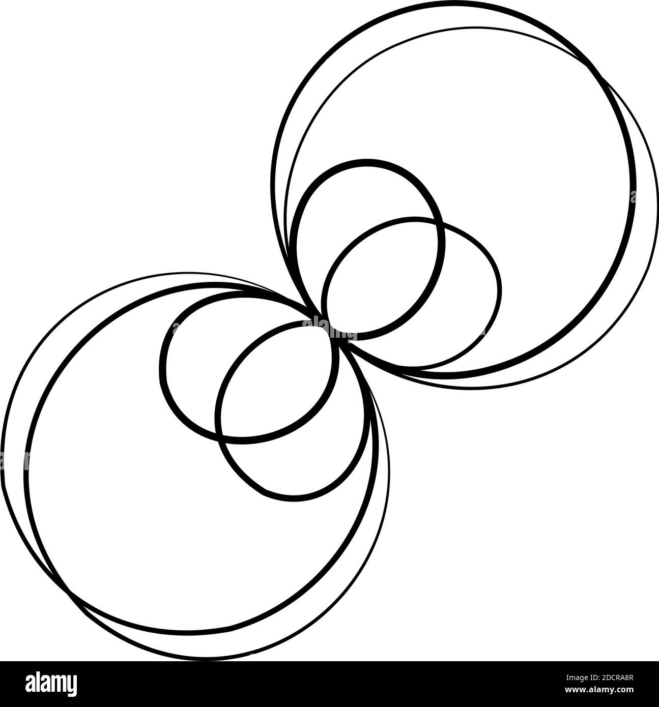 Volute, helix, spiral symbol, icon motif. Circular, radial line ...