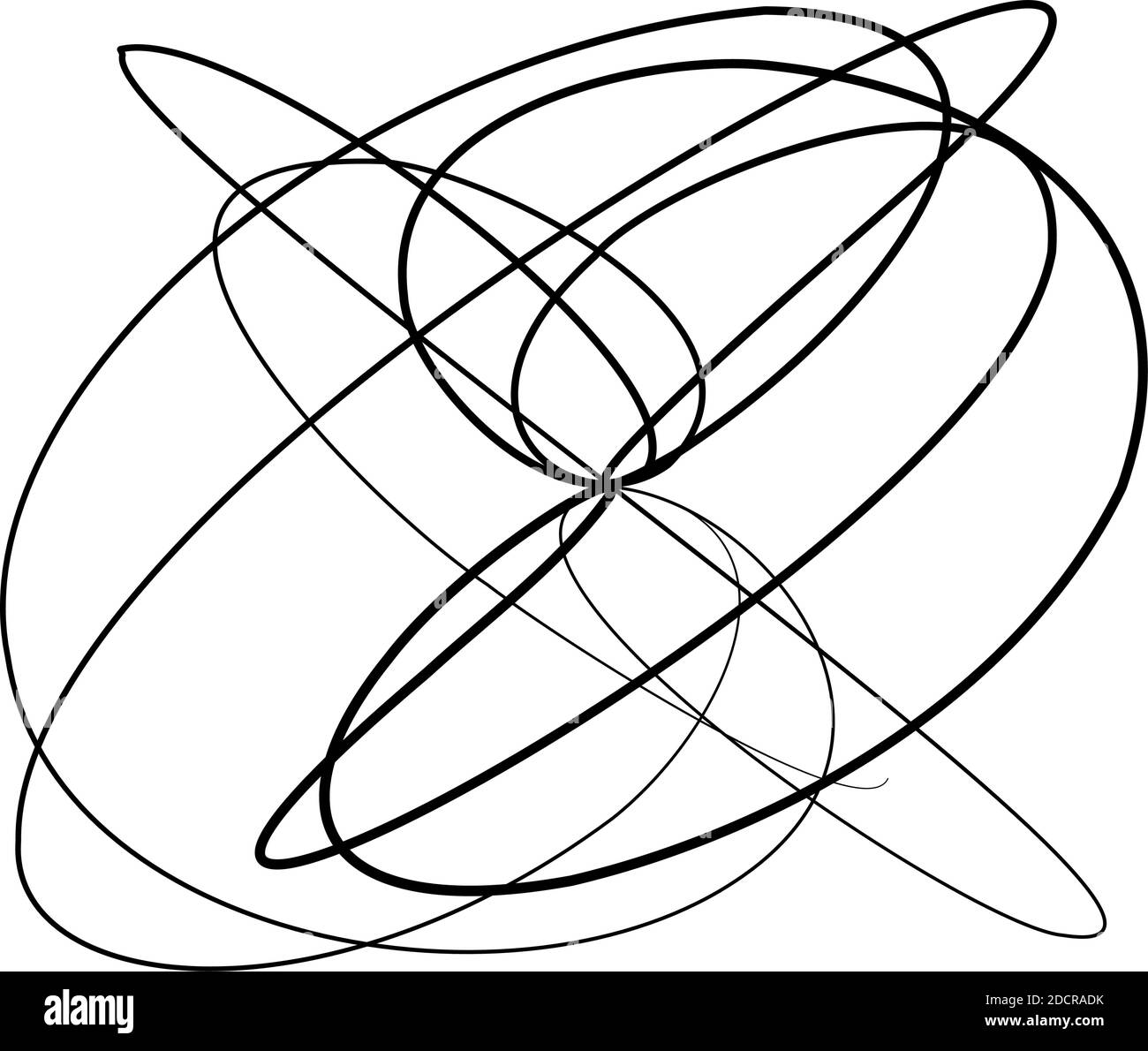 Volute, helix, spiral symbol, icon motif. Circular, radial line ...