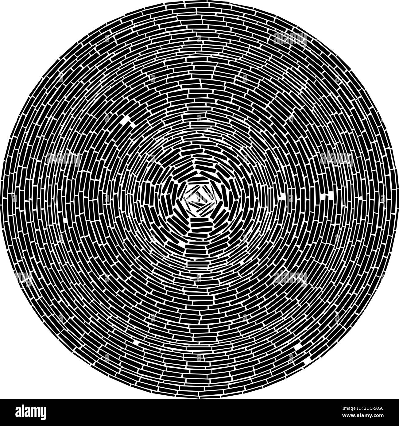 Geometric circle element. Circular stonework, masonry stone circles ...