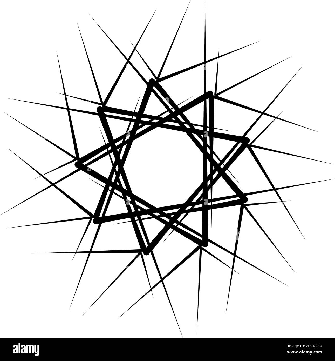 Geometric Abstract radial graphic element. Circular volute, helix ...