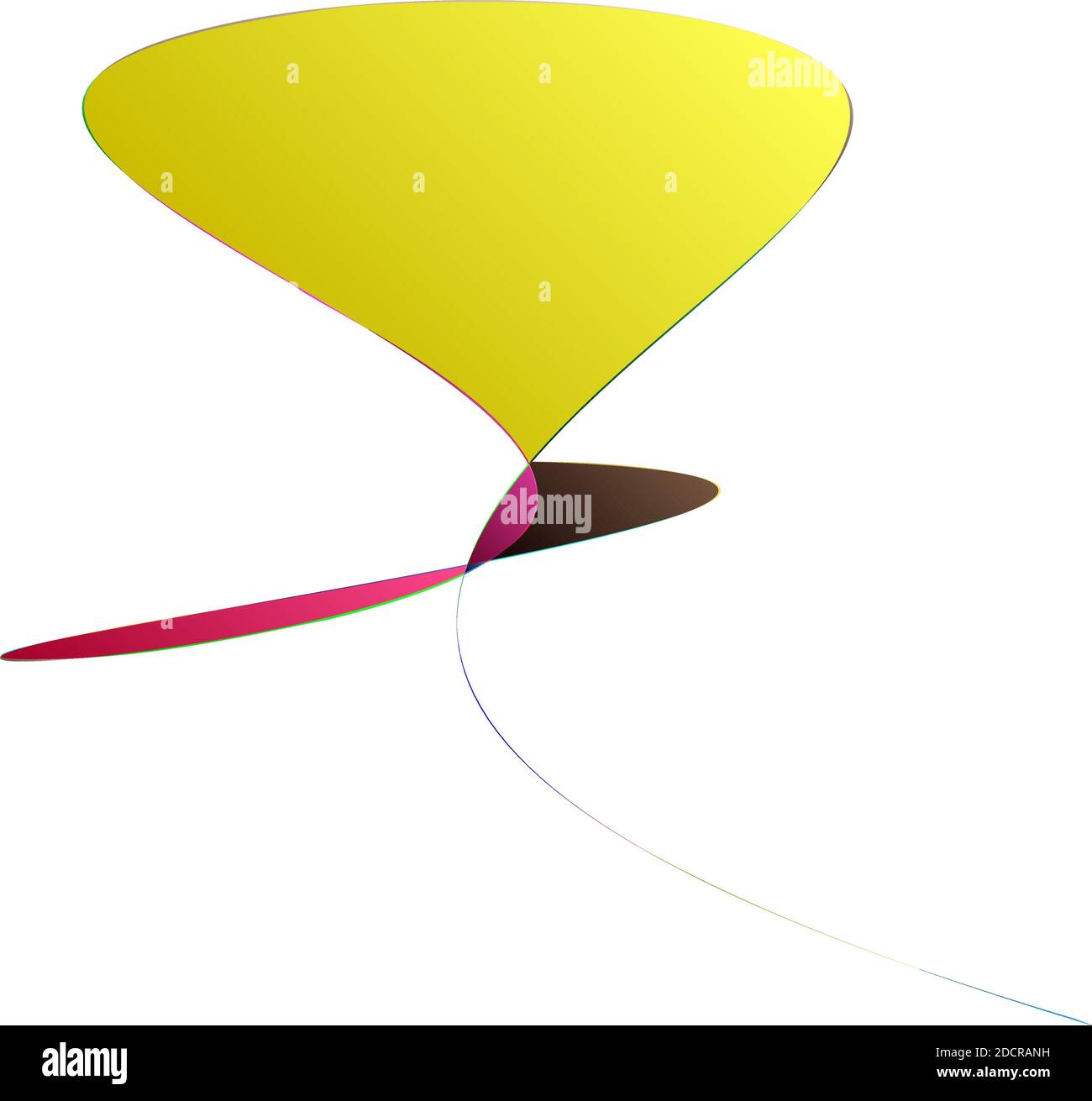 Abstract knot design element. Random intersecting lines doodle ...