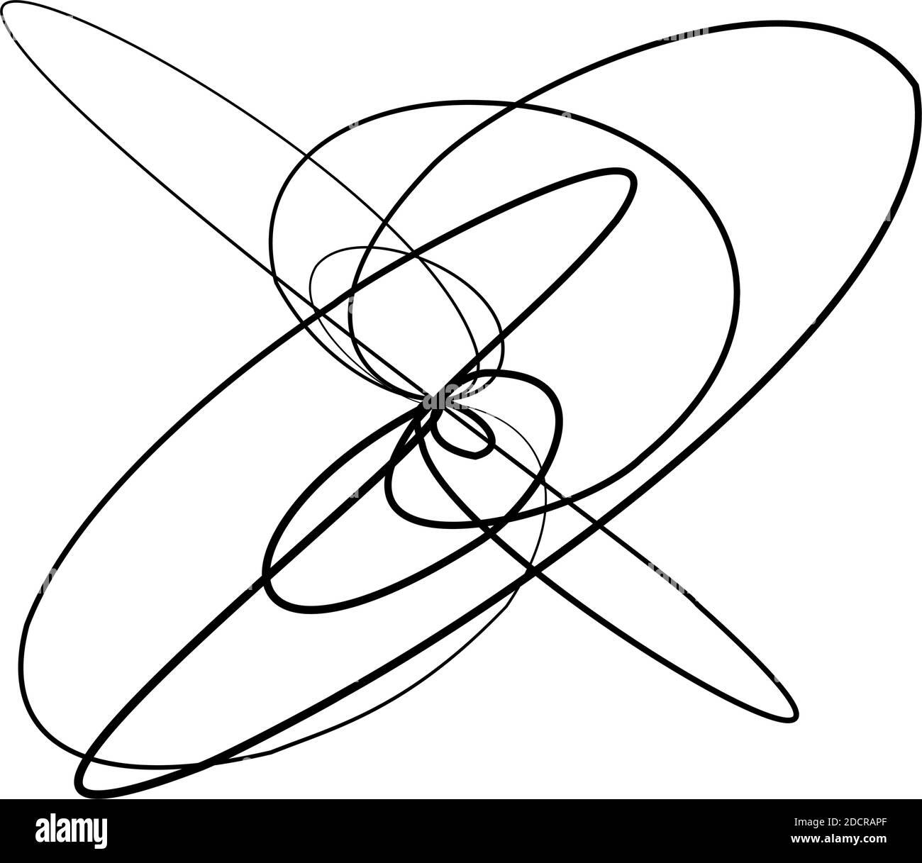 Volute, helix, spiral symbol, icon motif. Circular, radial line ...