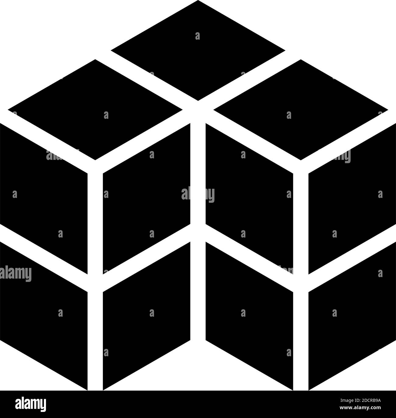 3D Cube, Square icon, symbol and logo (Series) – Stock vector ...