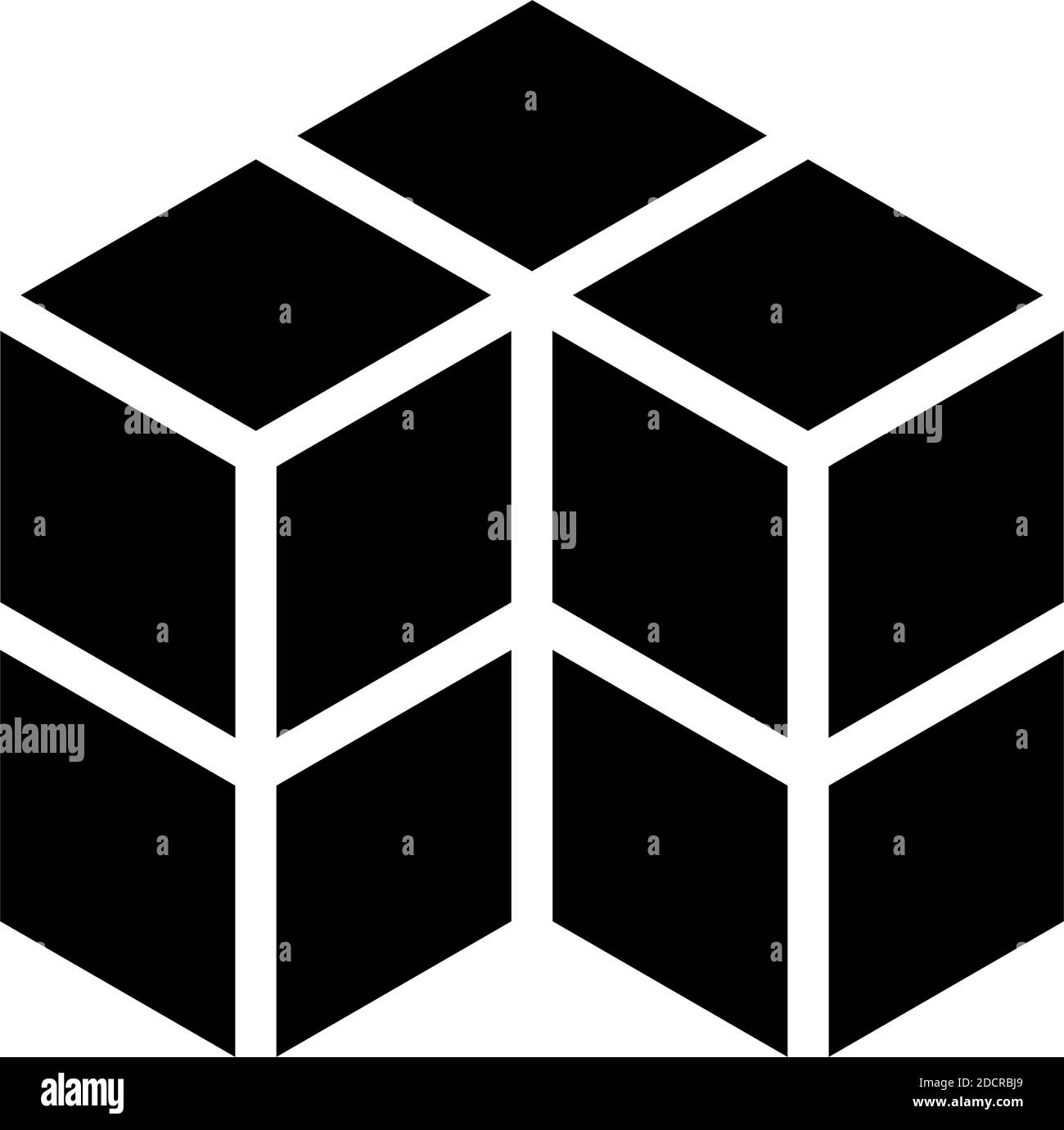 3D Cube, Square icon, symbol and logo (Series) – Stock vector ...