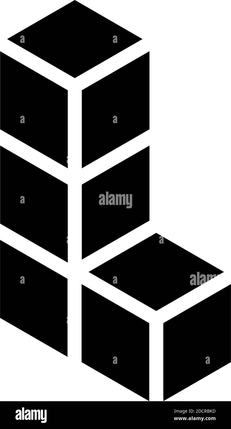 3D Cube, Square icon, symbol and logo (Series) – Stock vector ...