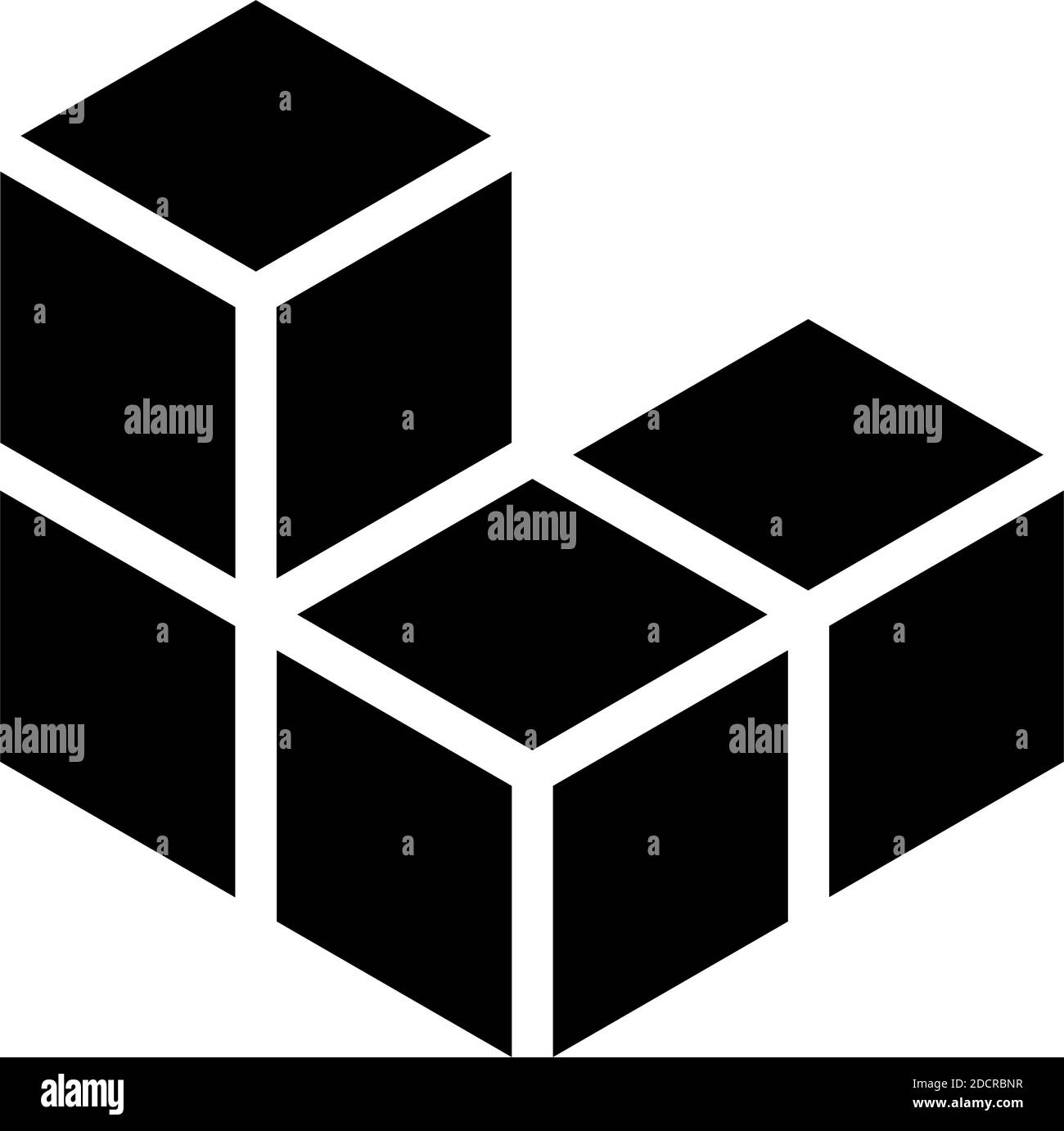 3D Cube, Square icon, symbol and logo (Series) – Stock vector ...