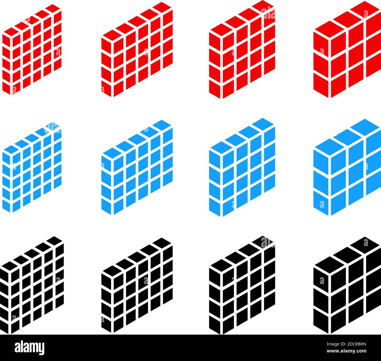 3d isometric Wall, Firewall icon, symbol or logo. Guard, shield ...