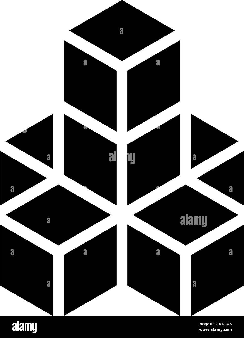 3D Cube, Square icon, symbol and logo (Series) – Stock vector ...