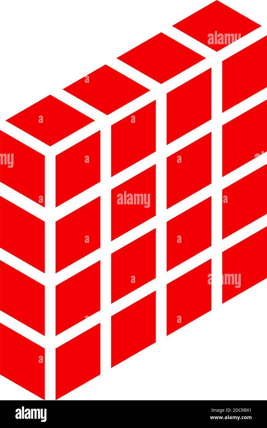 3d isometric Wall, Firewall icon, symbol or logo. Guard, shield ...