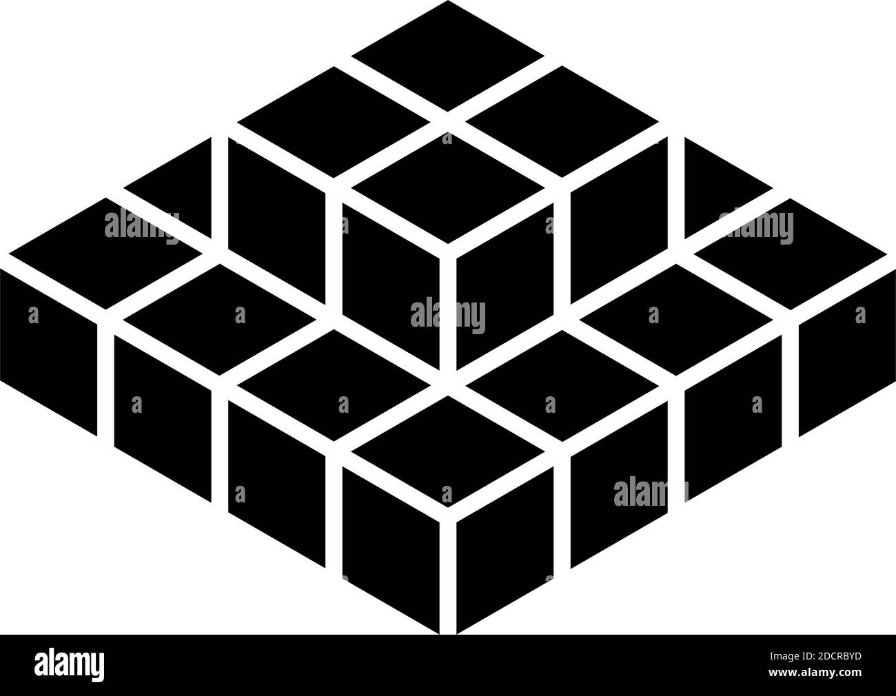 3D Cube, Square icon, symbol and logo (Series) – Stock vector ...
