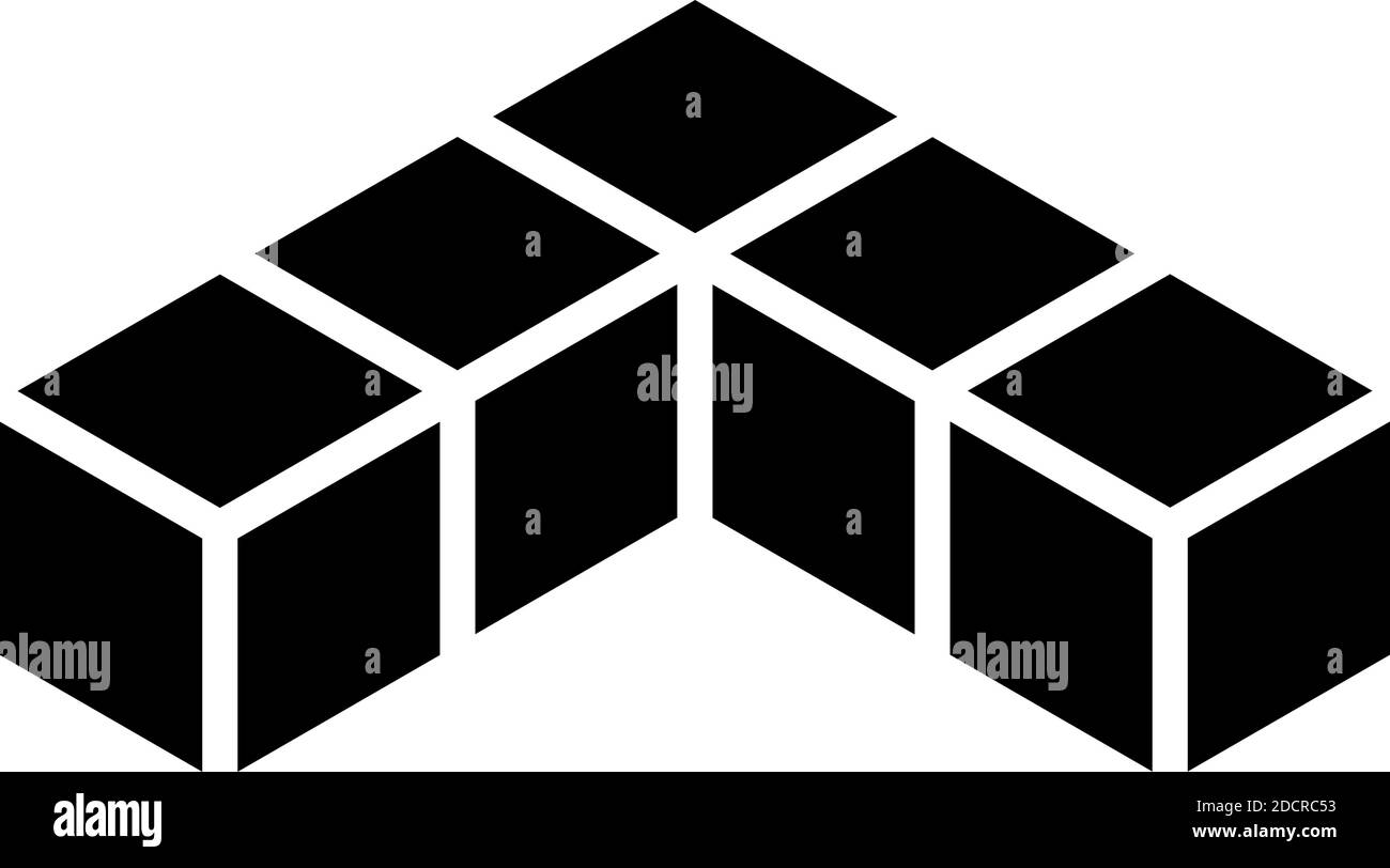 3D Cube, Square icon, symbol and logo (Series) – Stock vector ...