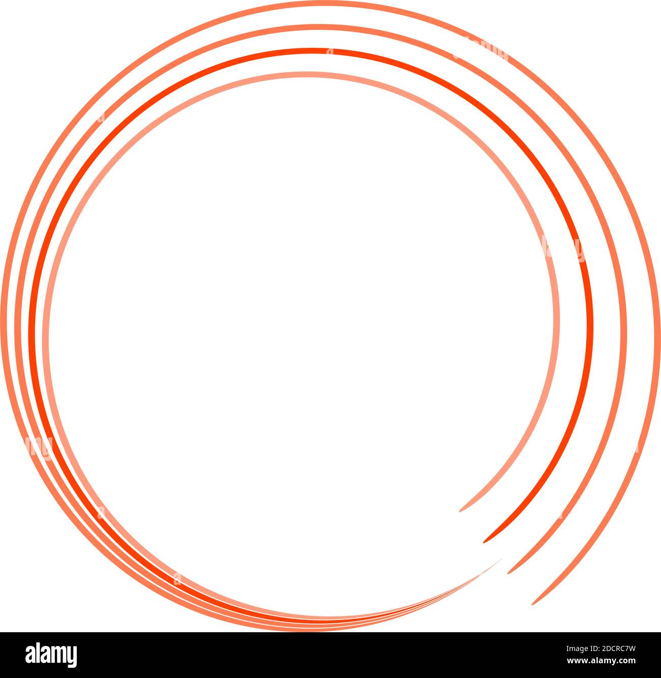 Geometric circular spiral, swirl and twirl. Cochlear, vortex, volute ...