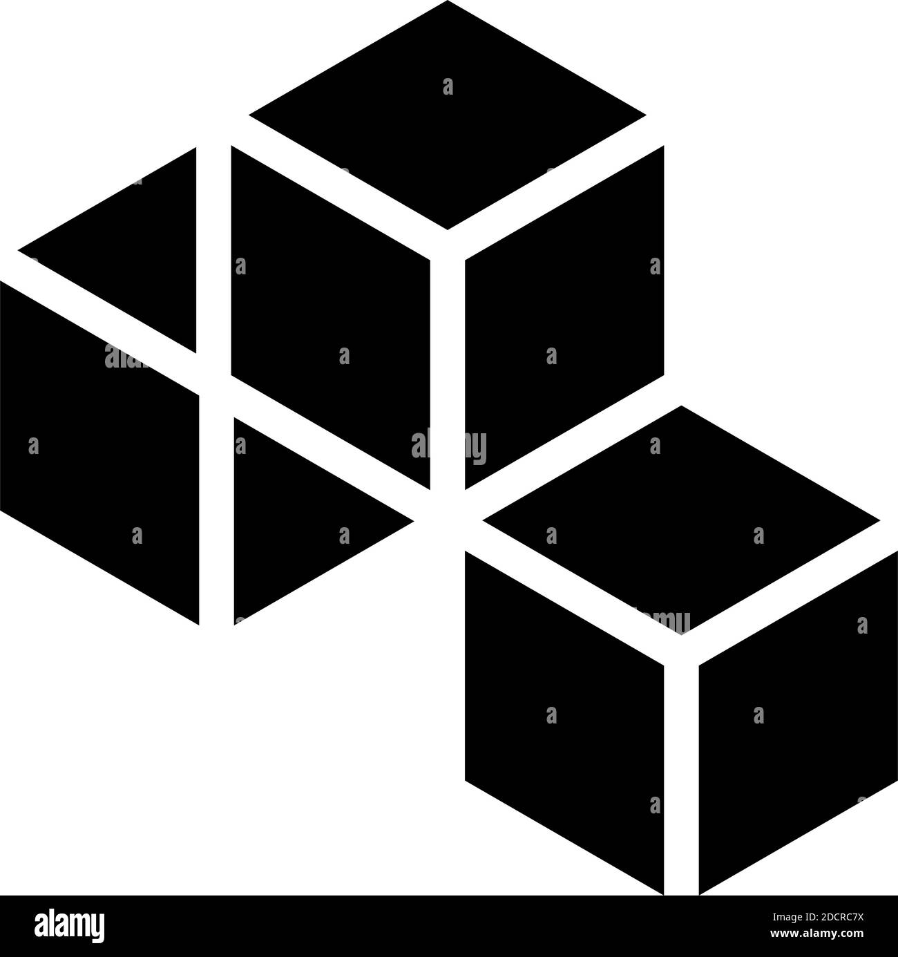 3D Cube, Square icon, symbol and logo (Series) – Stock vector ...