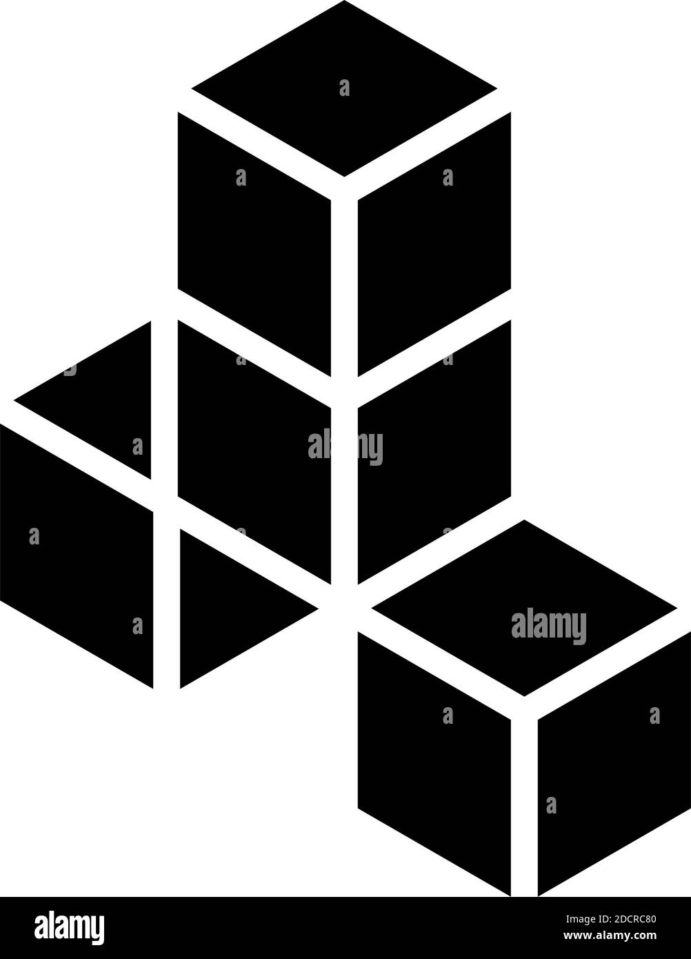 3D Cube, Square icon, symbol and logo (Series) – Stock vector ...