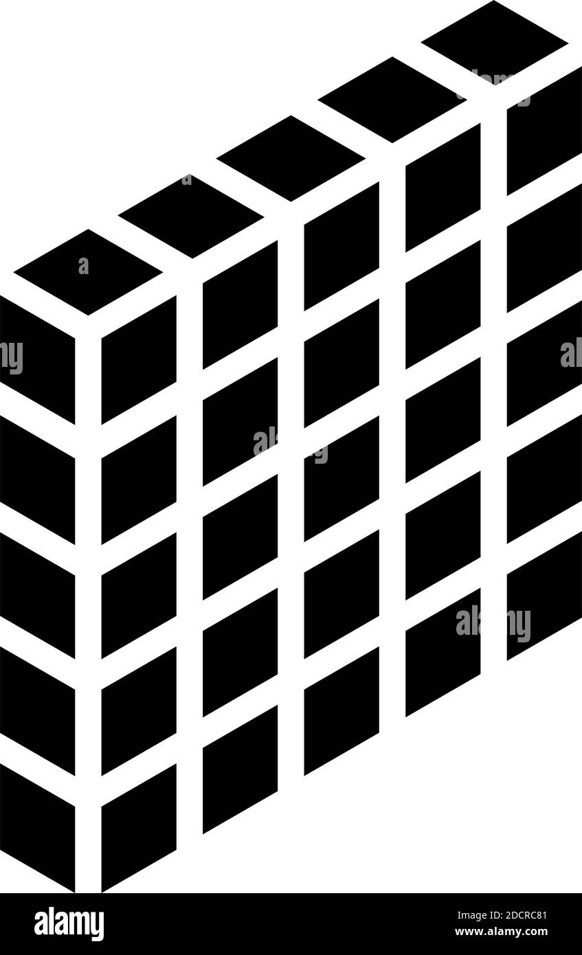 3d isometric Wall, Firewall icon, symbol or logo. Guard, shield ...