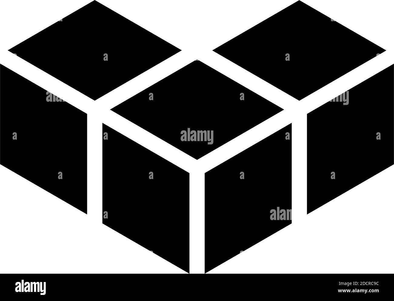 3D Cube, Square icon, symbol and logo (Series) – Stock vector ...